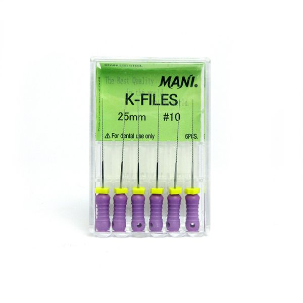ENDO K FILES, 25mm #10 PURPLE, PACK OF 6