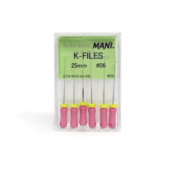 ENDO K FILES, 25mm #6 PINK, PACK OF 6